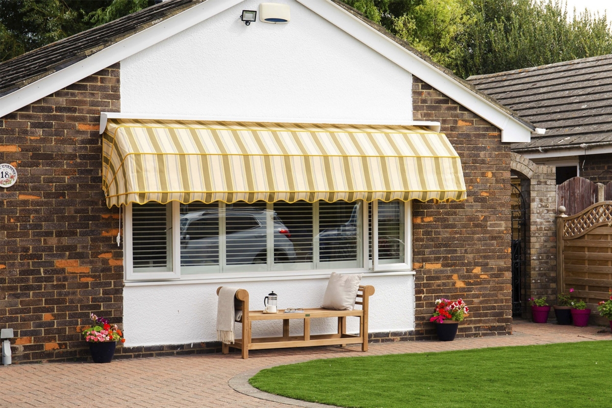 Jamaican Window Canopy - Outdoor Window Shades - Caribbean Blinds
